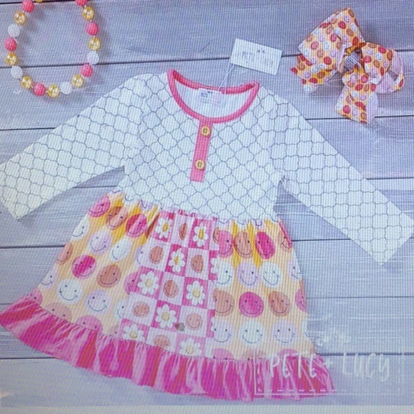 Pete + Lucy | Dresses | Smiley Faces Girls Dress Pete And Lucy | Poshmark